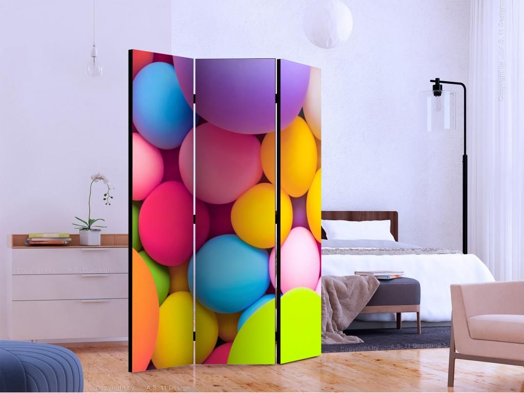 Room Dividers Parawan Pokojowy Jednostronny Kolorowe Kulki 135X172 ...
