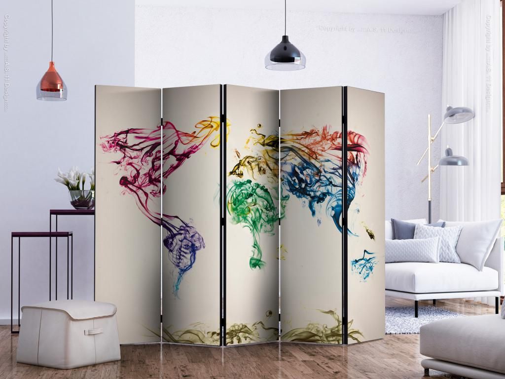 Room Dividers Parawan Pokojowy Jednostronny Dancing Smoke Trails Ii ...