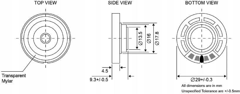 Głośnik samochodowy GL0.5-1-8M Głośnik miniaturowy 0.5W 8 Ohm - Opinie ...