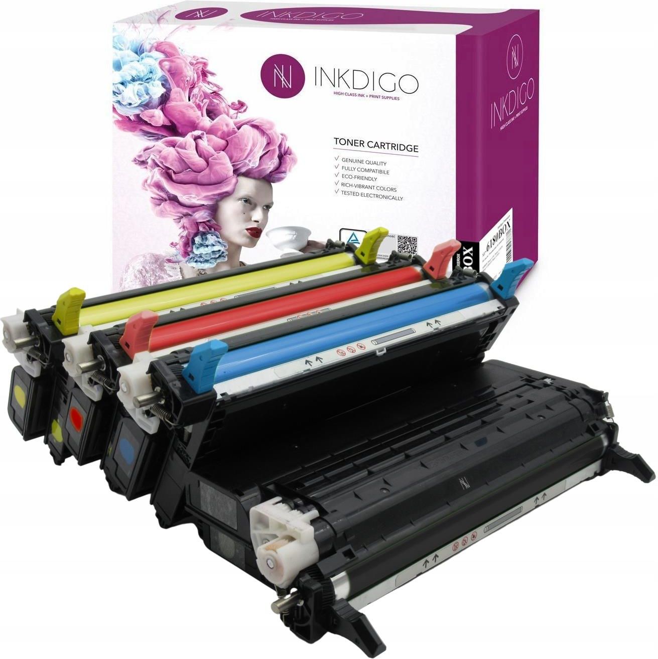 INKDIGO ZESTAW TONERÓW DO XEROX PHASER 6180MFP 6180N CMYK - Opinie i ...