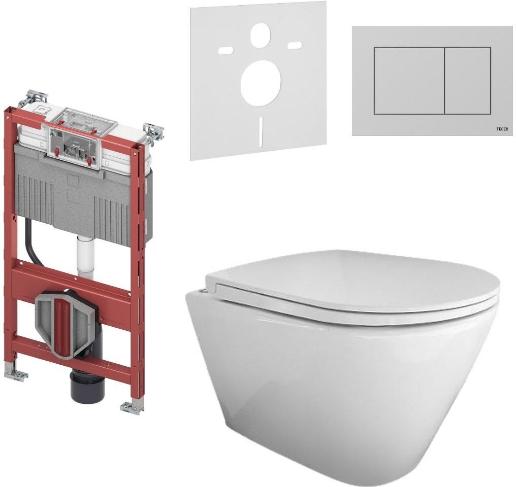 Zestaw podtynkowy Rak Ceramics Resort Rimless Tece Now Chrom Mat GSRESSLM+T98+9240402+M - Opinie ...