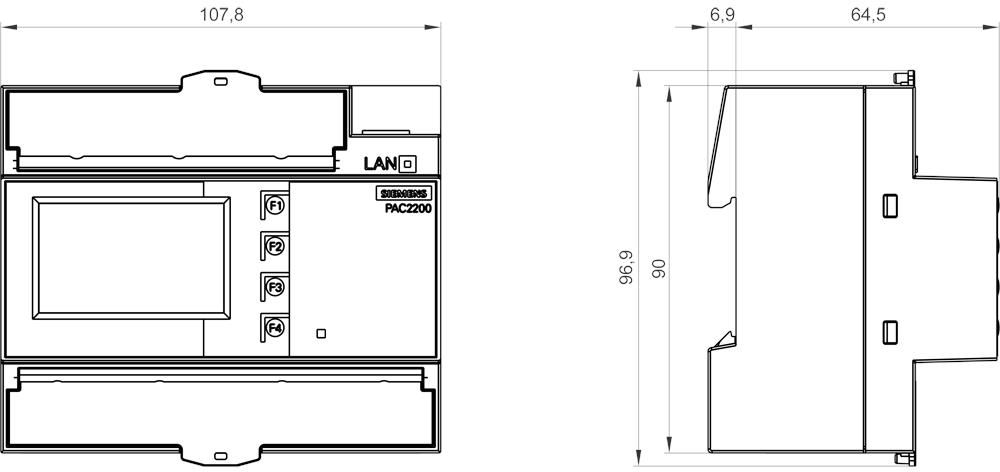 Siemens 7Km2200-2Ea40-1Ja1 Miernik Parametrów Sieci Pmd Sentron Pac2200 ...
