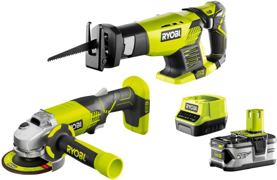 Ryobi One Plus Szlifierka Kątowa I Pilarka Szablasta One+ Rck182C-1x40G ...