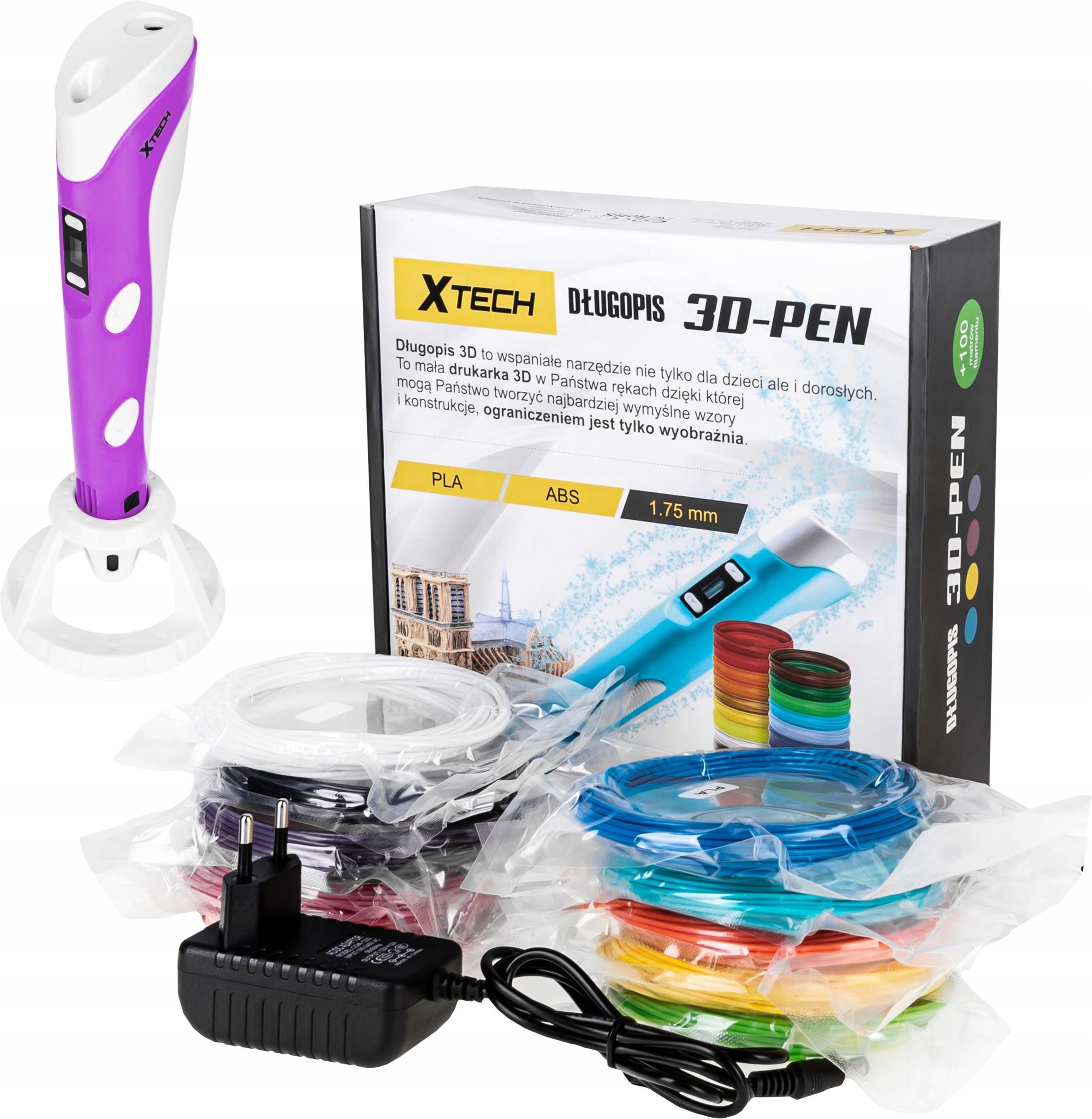 Filament XTECH DRUKARKA 3D DŁUGOPIS ZESTAW 100M WKŁADY SZABLONY (5907783081996) - Opinie i ceny ...