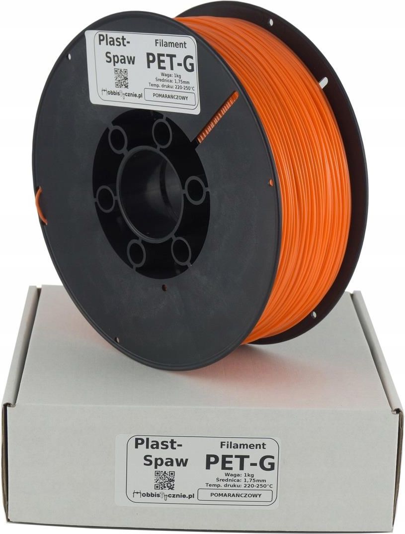 Filament PLASTSPAW FILAMENT PET-G POMARAŃCZOWY ORANGE PLAST-SPAW 1KG ...