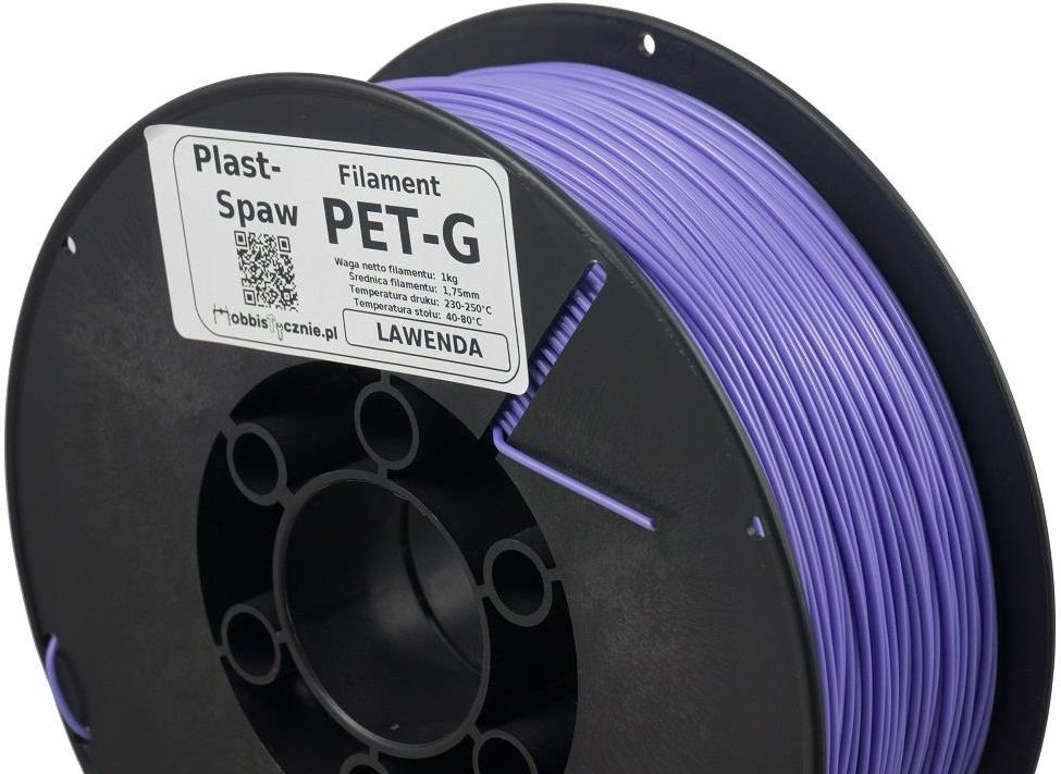 Filament PLASTSPAW FILAMENT PET-G FIOLETOWY LAWENDA 1KG PLAST-SPAW ...