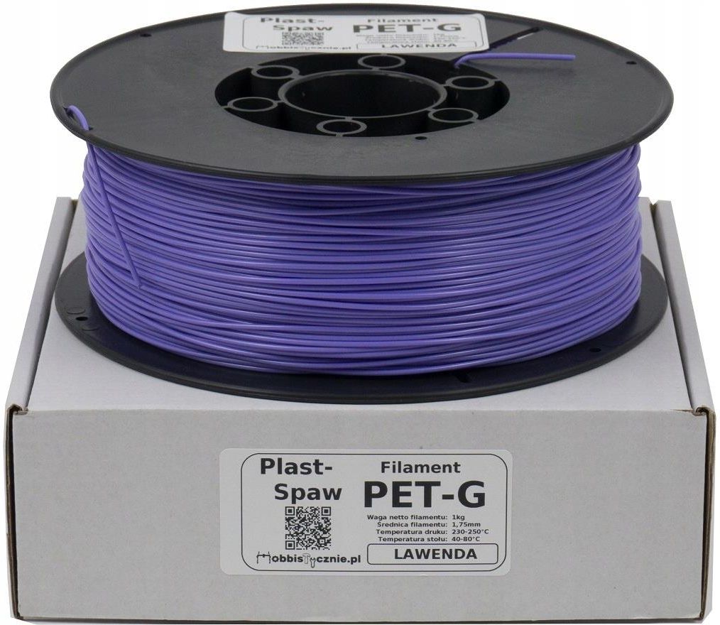 Filament PLASTSPAW FILAMENT PET-G FIOLETOWY LAWENDA 1KG PLAST-SPAW ...
