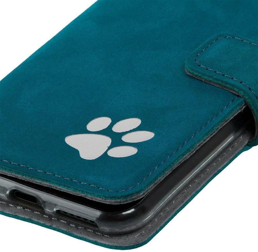 Etui na telefon Surazo ze skóry naturalnej Wallet case - Turkusowe - Srebrna Łapa (51629-358 ...