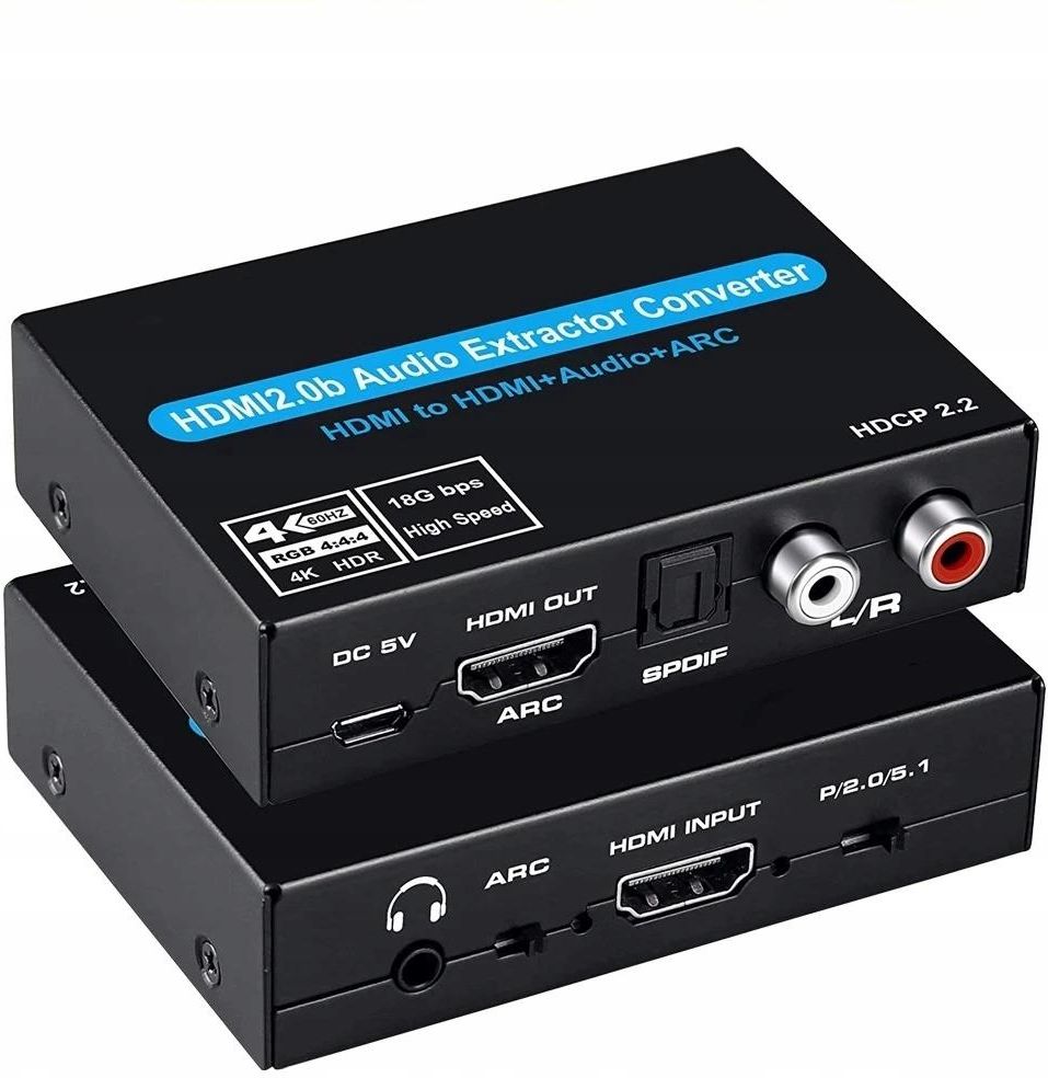 Akcesoria Audio Pawonik Ekstraktor HDMI 2.0 TOSLINK KONWERTER ARC 5.1 HDCP (338JLC1004) - Opinie ...