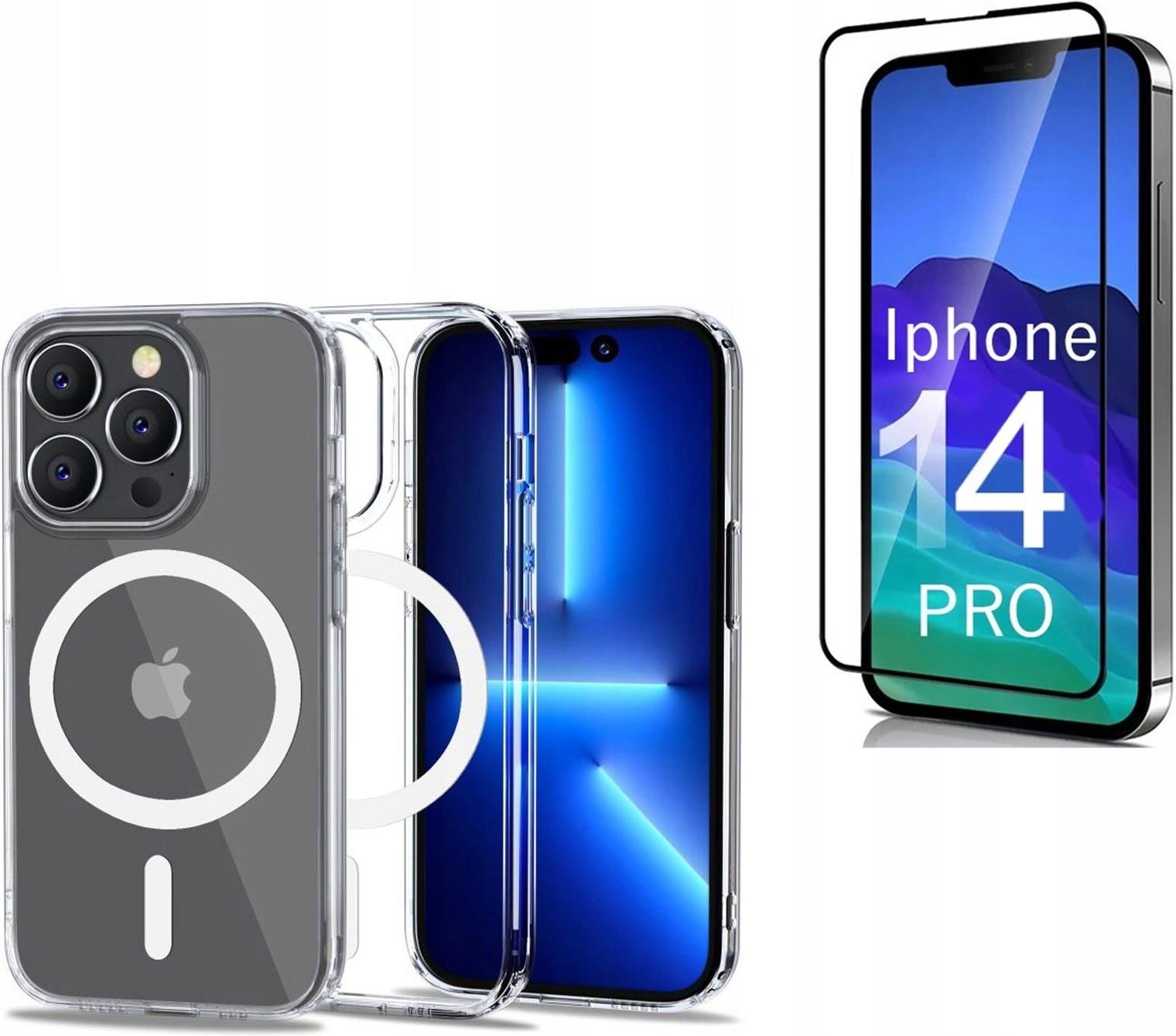 Etui Magsafe iPhone 14 Pro + Szkło 9D Cały Ekran (ea40a0b6-6175-4875-b046-3cabccc8b8bb) - Etui ...