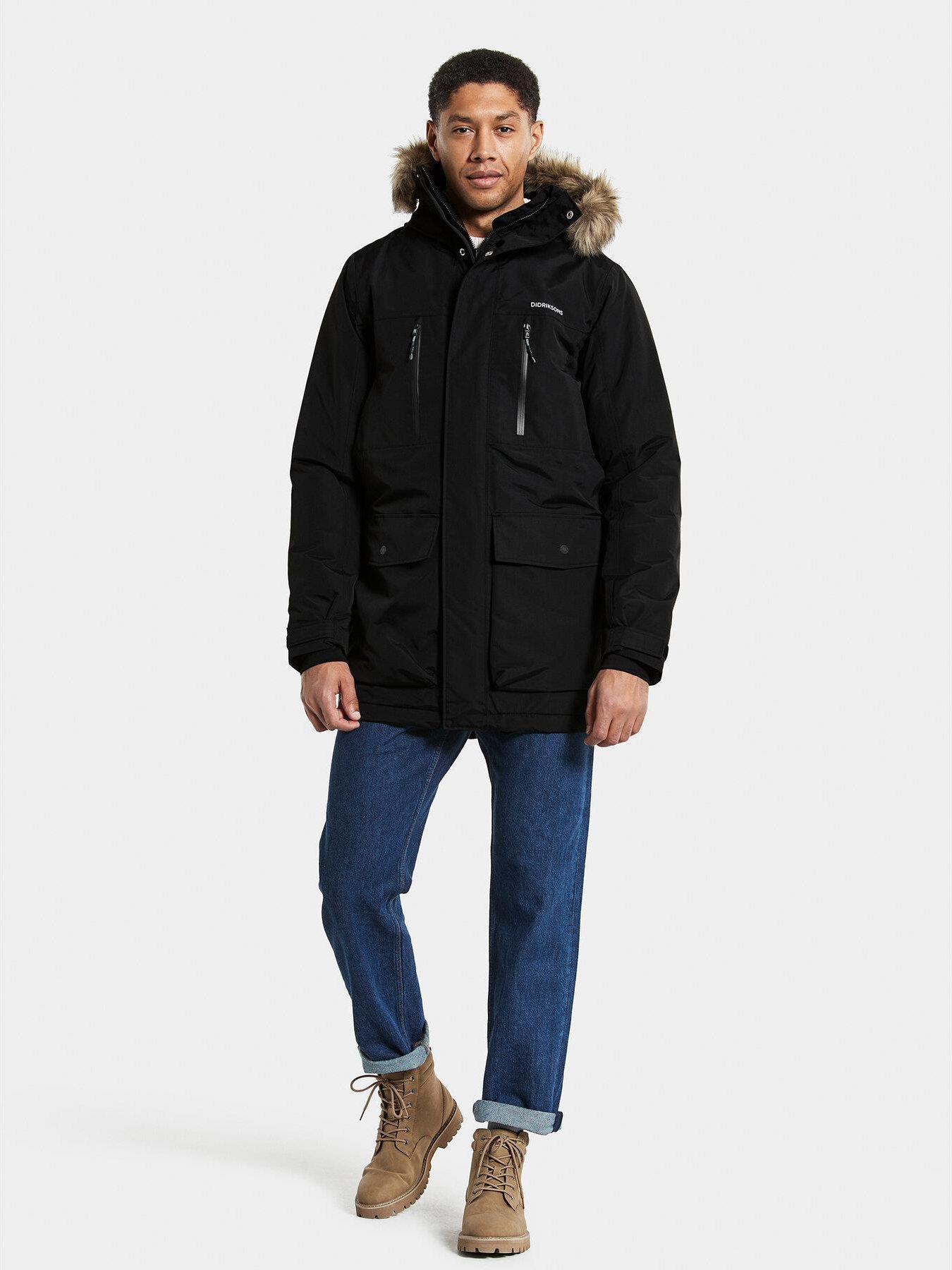 Didriksons Fredrik Parka Men Czarny S 504461060004 - Ceny i opinie ...
