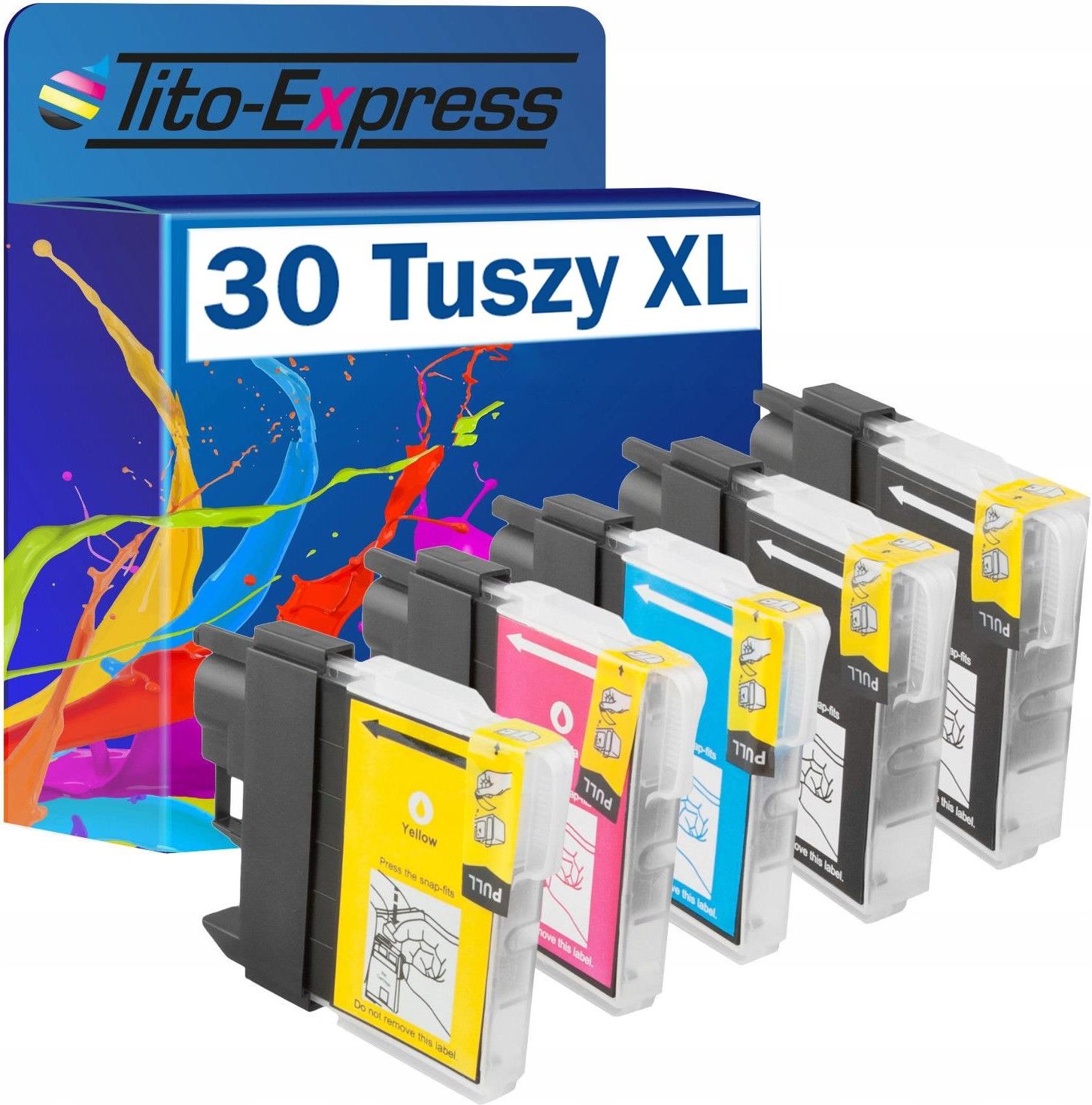 Tusz TITO-EXPRESS 30 TUSZY DO BROTHER LC-980 PLATINUMSERIE do drukarki ...