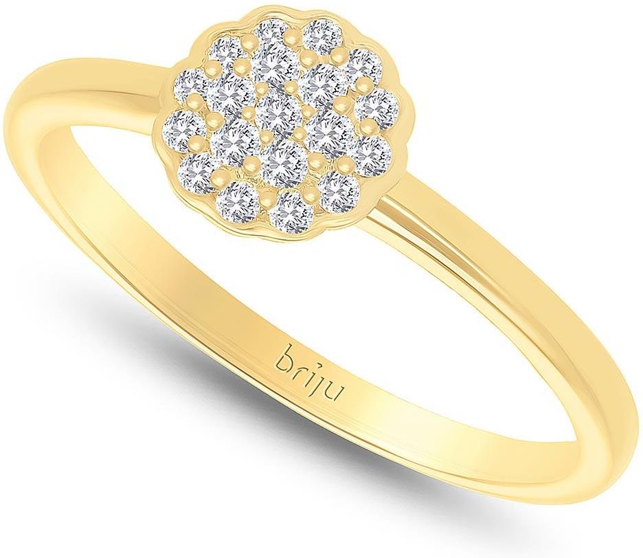 BRIJU PIERŚCIONEK ZŁOTY KOLEKCJA DIAMONDS GOLD BRYLANT 19 X 0,01 CT 585 ...