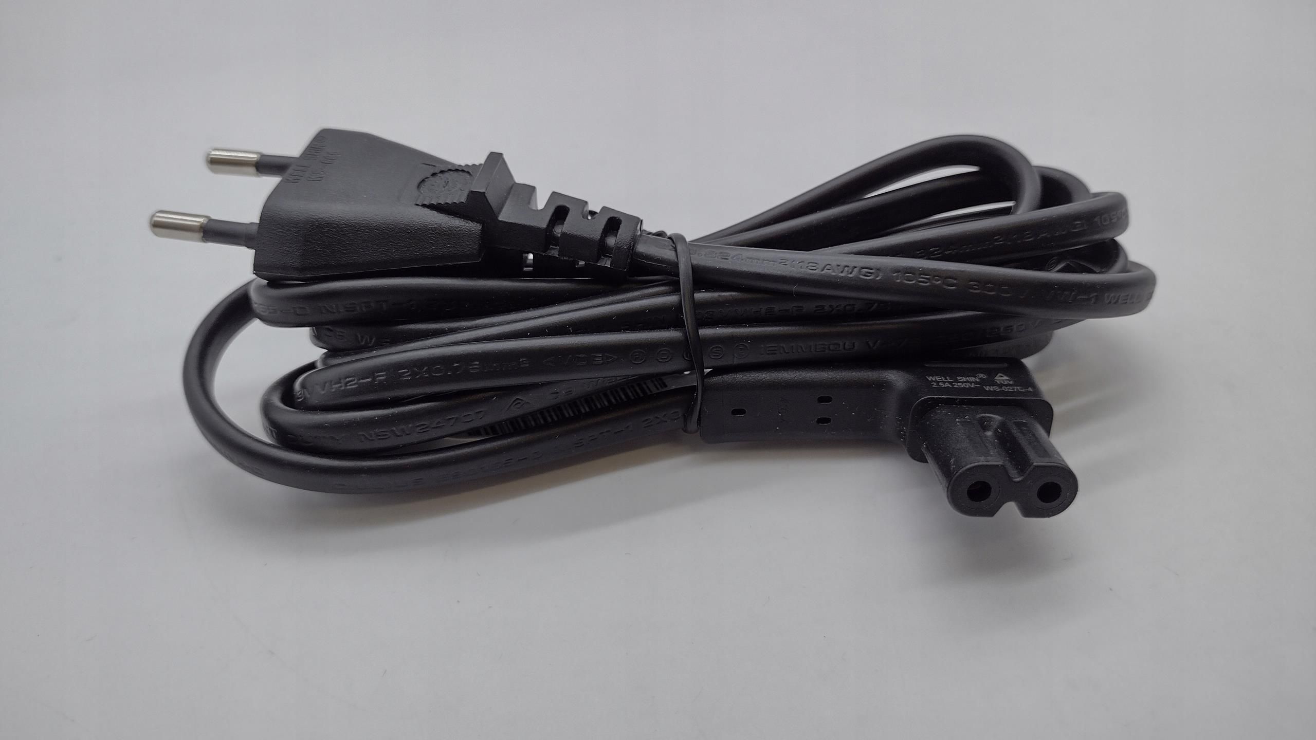 KaBeL zasilający kątowy 2 Pin ósemka CzArNy 1,9m - Opinie i ceny na ...