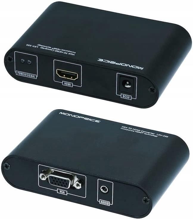 DELTACO VGA TO HDMI CONVERTER (VGATOHDMI) - Opinie i ceny na Ceneo.pl