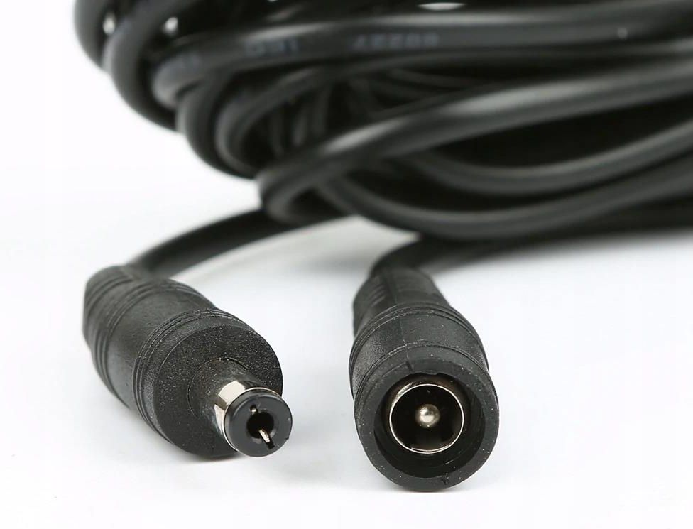 PRZEDŁUŻACZ DC 2,1/5,5MM WTYK GNIAZDO KABEL 5M (PRZEDŁUŻACZDC2155MM5M) - Opinie i ceny na Ceneo.pl