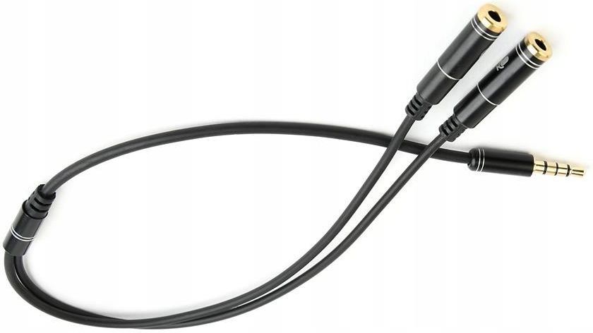 ADAPTER MINI JACK 4PIN - 2X MINIJACK 3 PIN SŁ MIKR ...