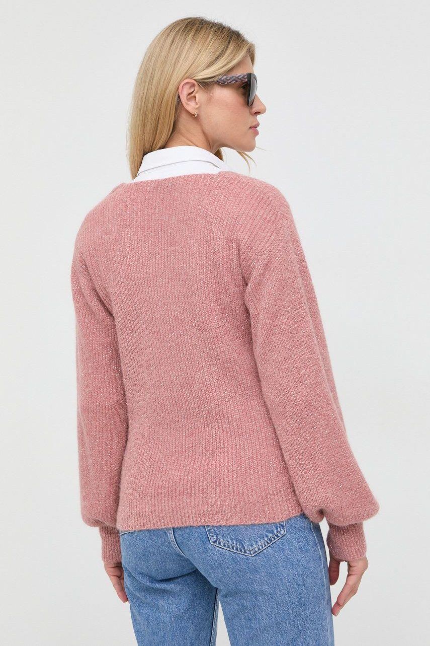 Morgan sweter z domieszką wełny damski kolor różowy lekki - Ceny i ...