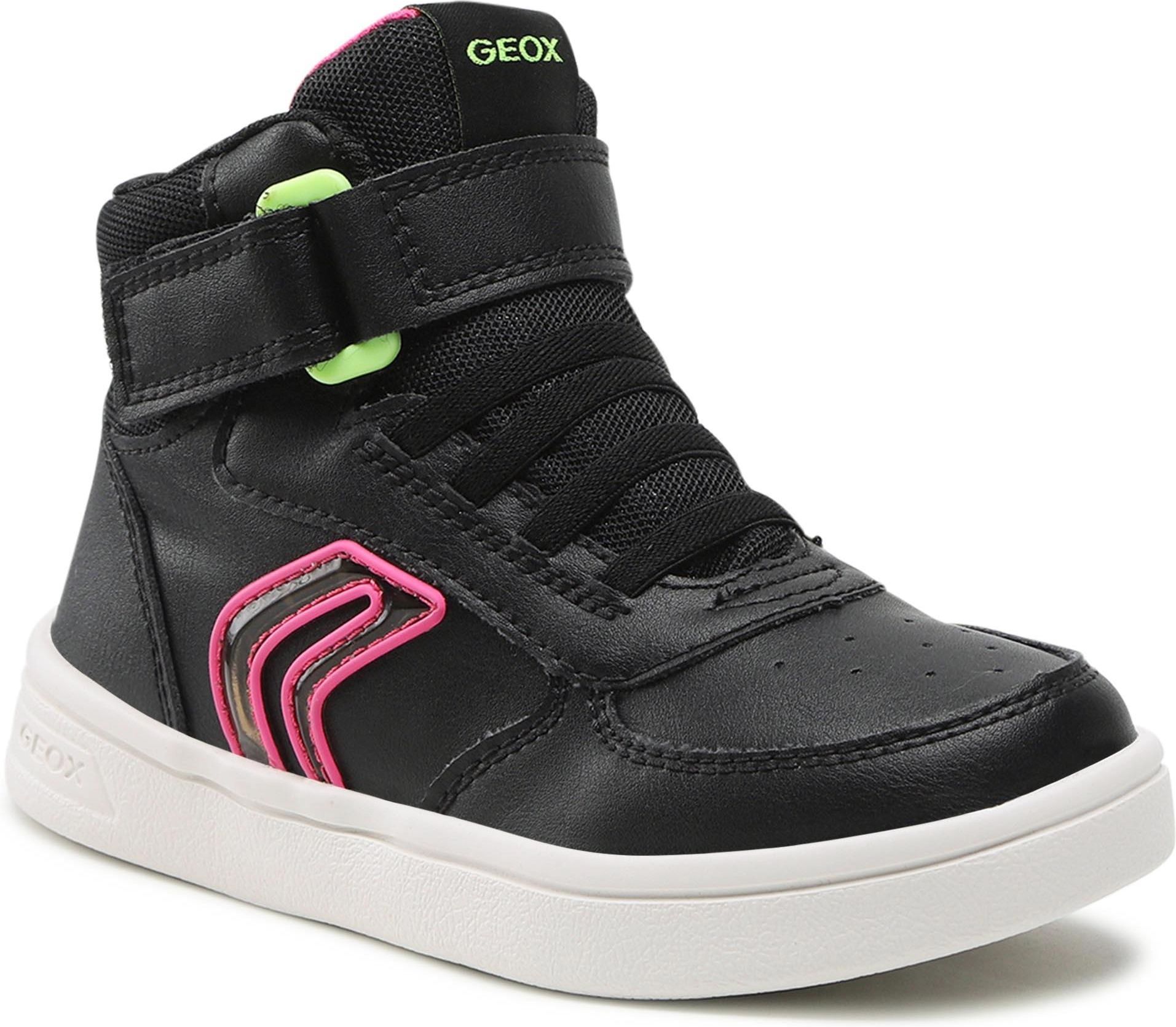 Sneakersy GEOX - J Djrock G. C J264MC 0BCEW C9B8L S Black/Fluo Fuchsia - Ceny i opinie - Ceneo.pl