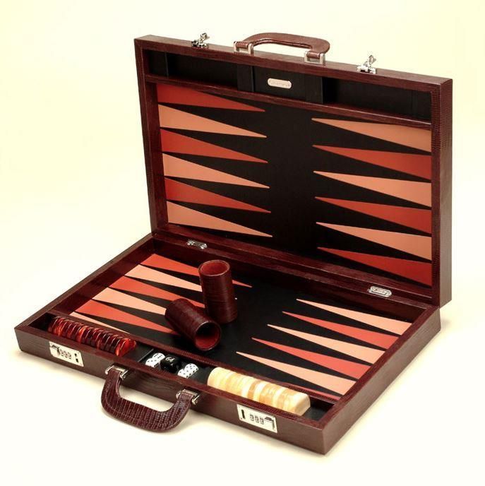 Renzo Romagnoli Wyjątkowy Komplet Do Gry W Backgammon Brązowym Kolorze ...