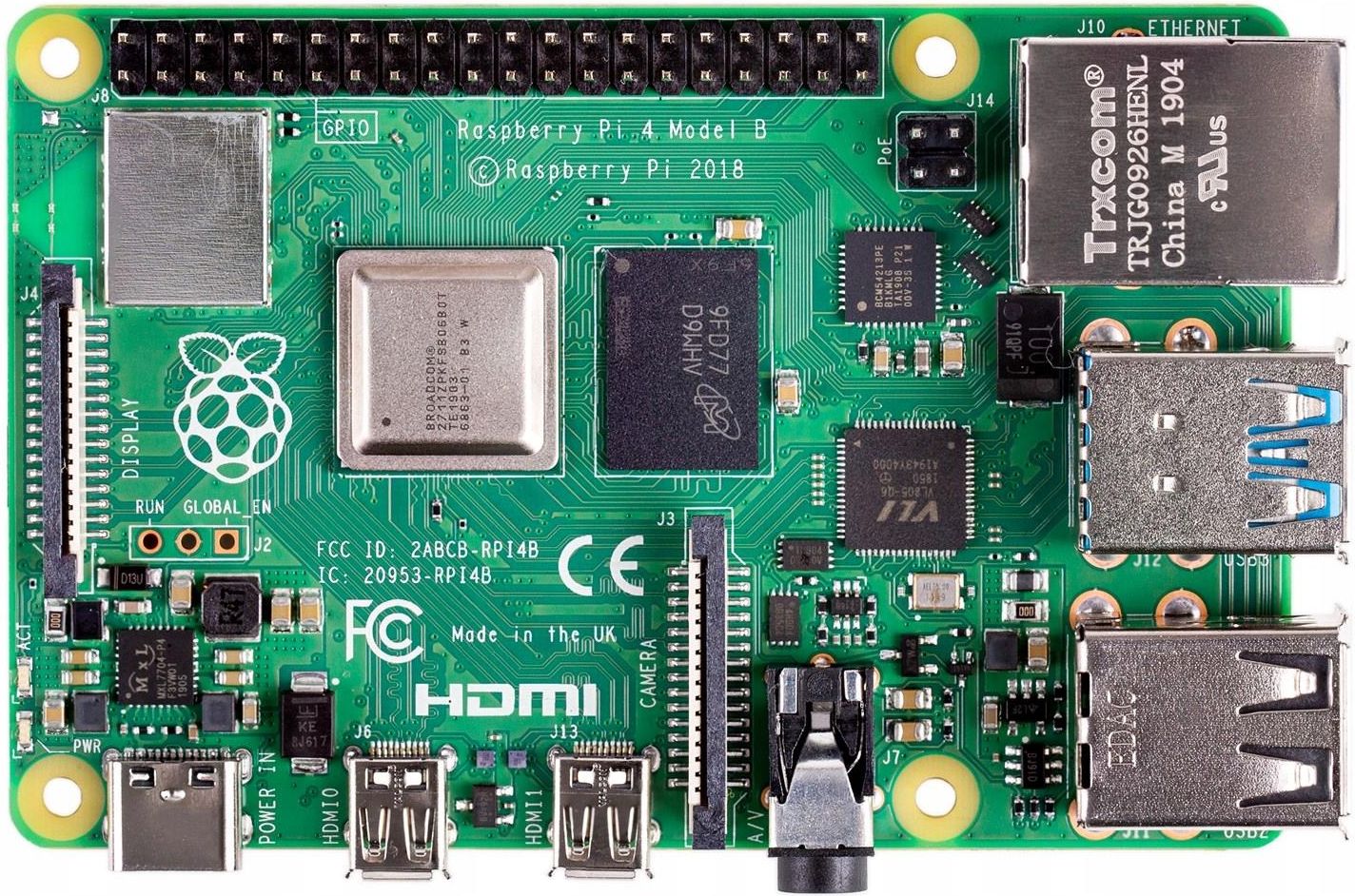 Mikrokontroler Mikrokomputer Raspberry Pi 4B 8GB RAM Cortex-A72 ...