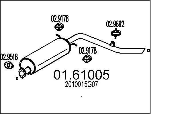 Mts Tłumik Końcowy 01.61005 - opinie i ceny na Ceneo.pl