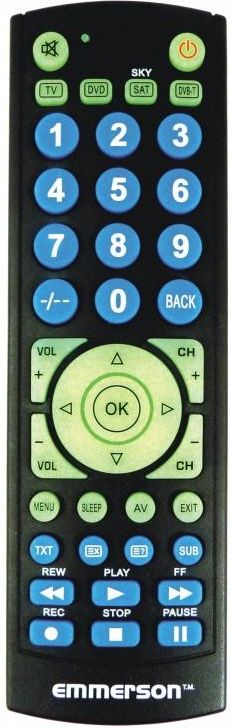 Pilot do telewizora Emmerson Pilot Uniwersalny 4W1 Z Podświetleniem ...