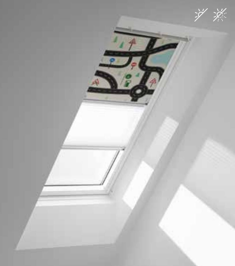 Velux Roleta 2W1 Zaciemniająco Plisowana Dfd Kolekcja Dziecięca 66x140 ...