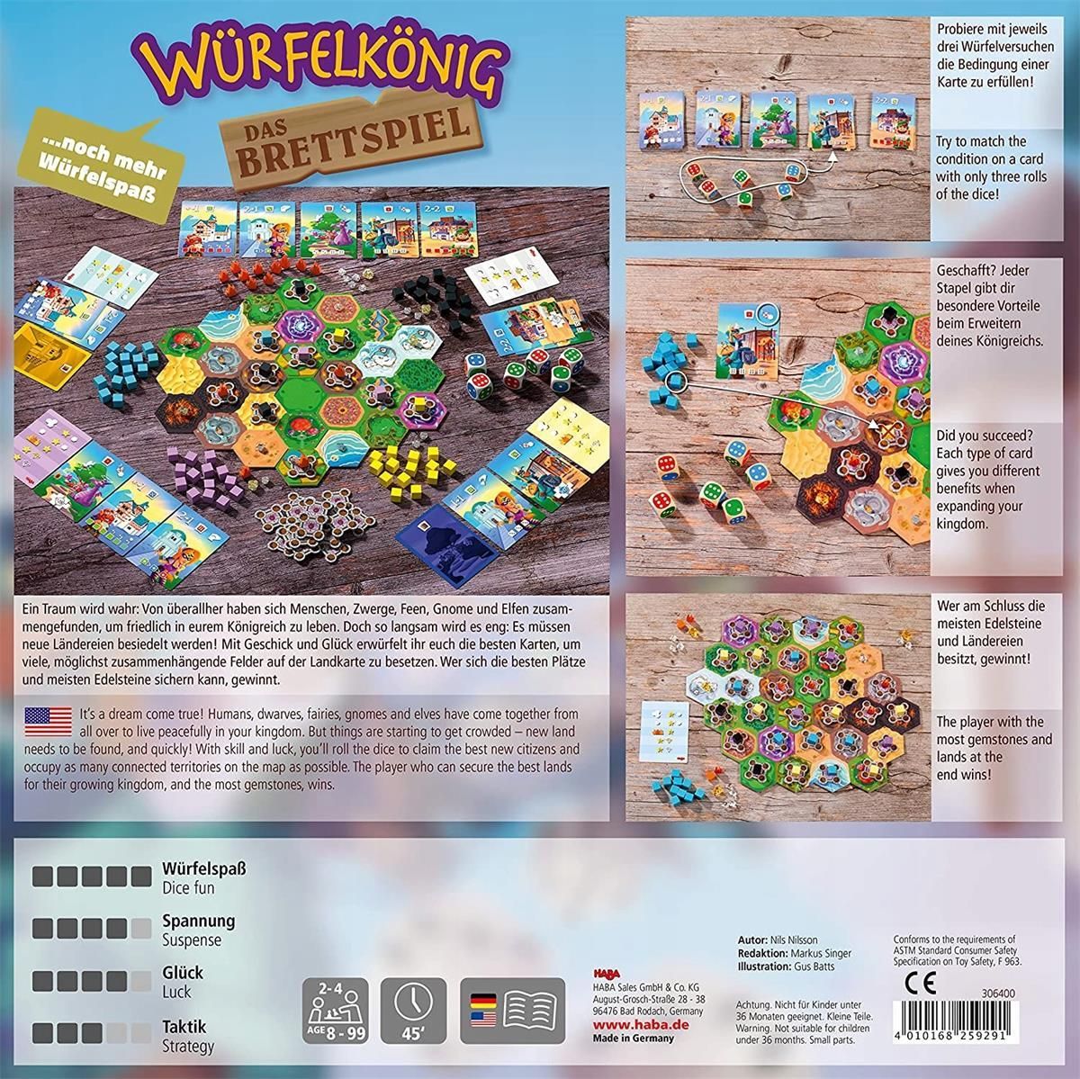 Haba Würfelkonig - Das Brettspiel (Spiel) (wersja niemiecka) - Gra ...
