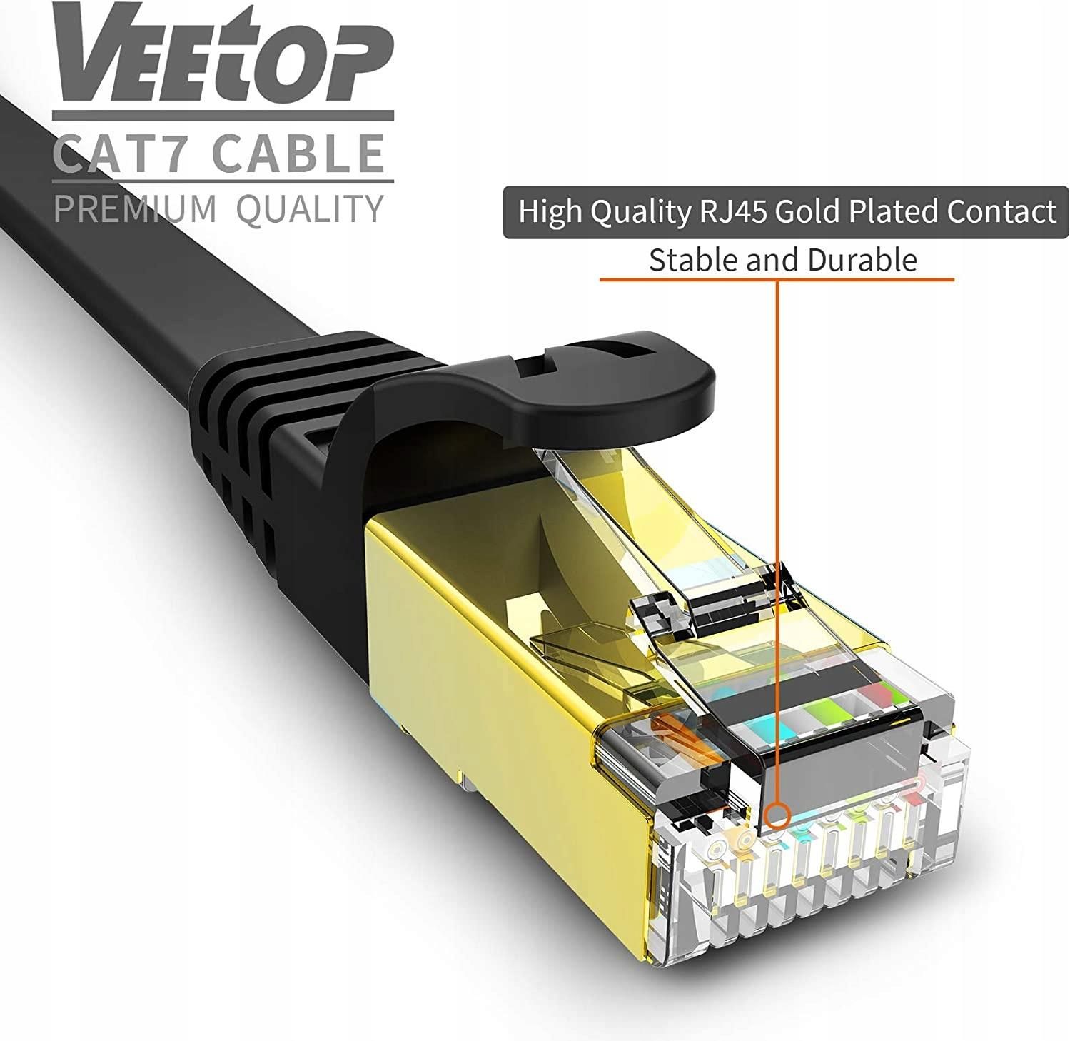 A9 VEETOP KABEL ETHERNET 30 M CAT7 CZARNY (VEETOPCAT730M) - Opinie i ...
