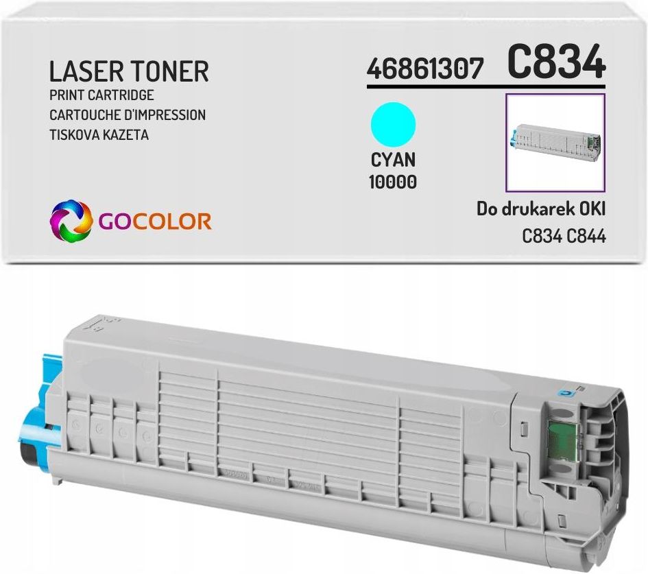 GOCOLOR TONER DO OKI C834 C844 46861307 CYAN ZAMIENNIK - Opinie i ceny na Ceneo.pl