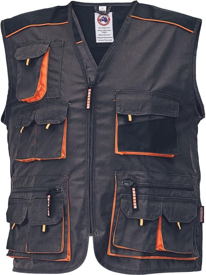 Australian Line Męska kamizelka robocza 03030003 pomarańczowy 52 - Ceny ...
