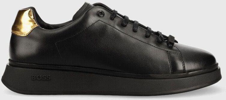 BOSS sneakersy skórzane Bulton kolor czarny - Ceny i opinie - Ceneo.pl