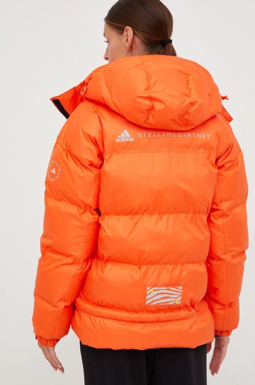 Adidas by Stella McCartney kurtka sportowa kolor pomarańczowy zimowa ...