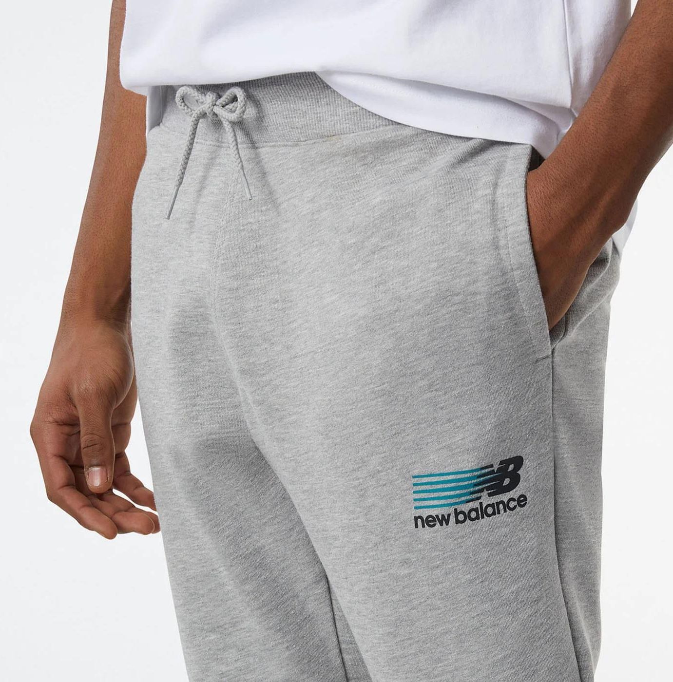Męskie Spodnie NEW BALANCE NB SPORT CORE PLUS PANT NBMP23901AG – Szary ...