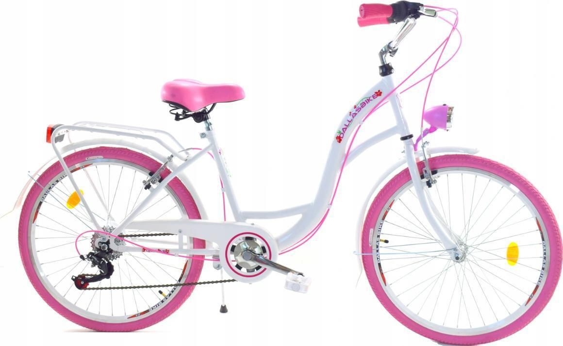 Dallas Bike Rower Dallas City Junior 24 6Spd Biały Z Różem - Ceny i ...