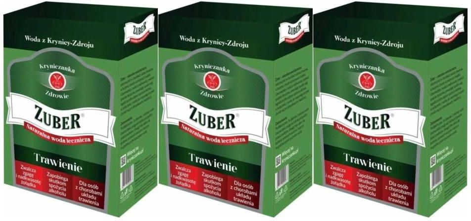 Zuber Woda Lecznicza 3x3L - Ceny i opinie - Ceneo.pl