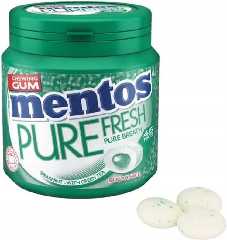 Mentos Guma Miętowa Bez Cukru Pure Spearmint 90g - Ceny i opinie - Ceneo.pl