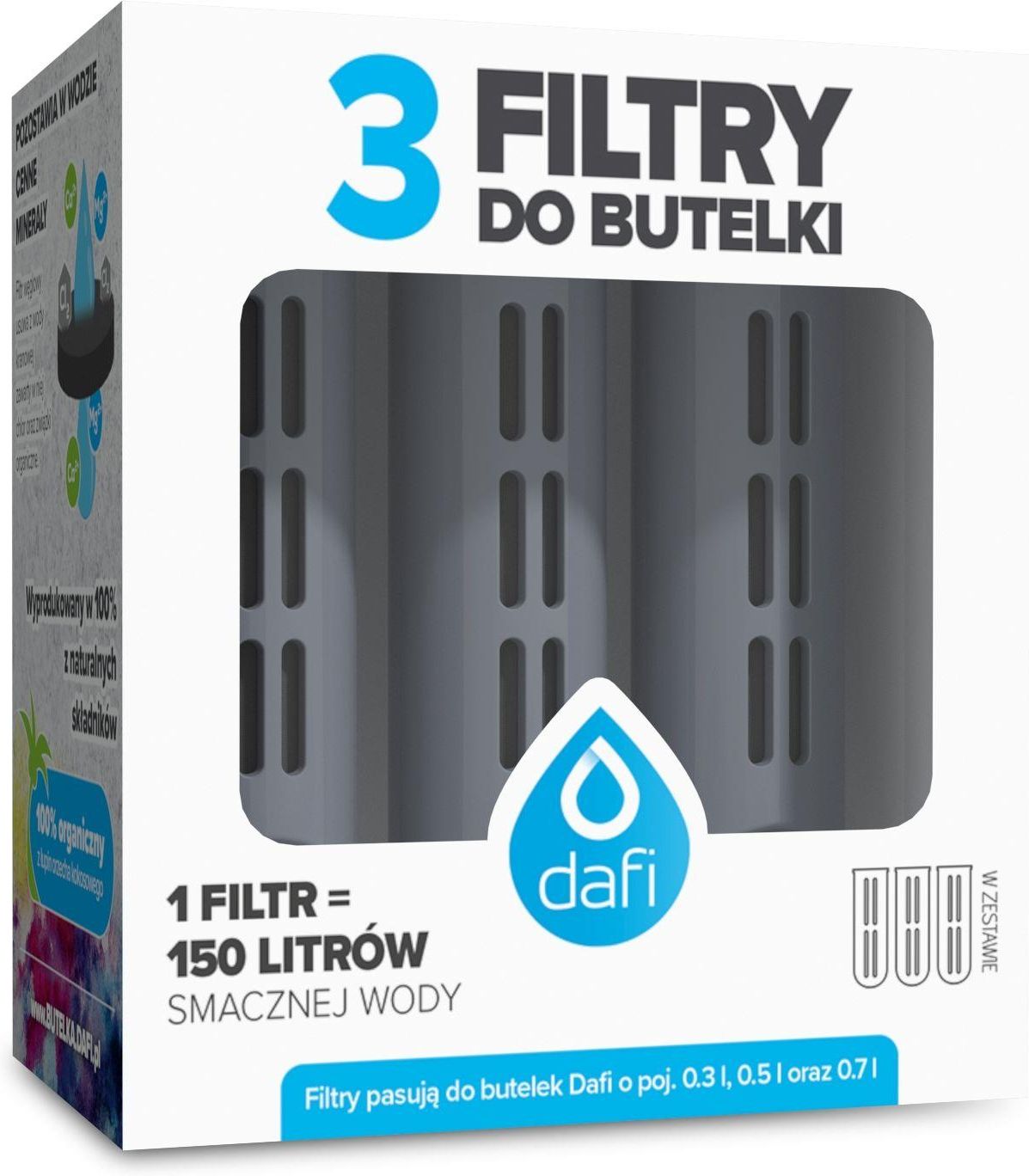 Dafi Filtry Do Butelki Szare 3 Sztuki - Opinie i ceny na Ceneo.pl
