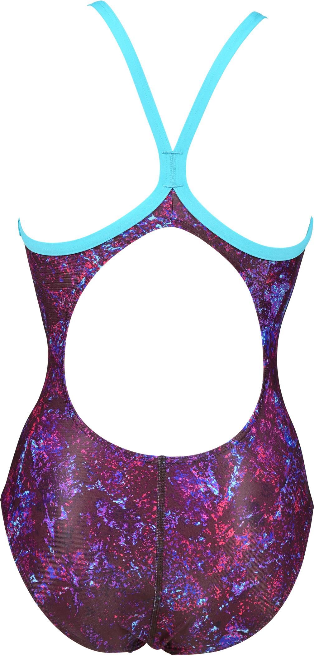 Arena Mountains Texture Light Drop Back Swimsuit Women Fioletowy ...