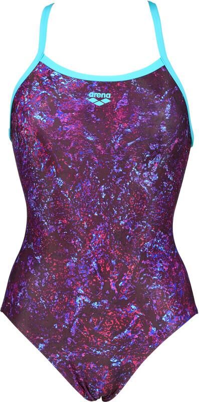 Arena Mountains Texture Light Drop Back Swimsuit Women Fioletowy ...