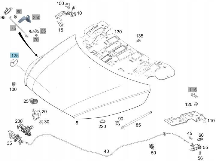 Pokrowiec samochodowy Mercedes-Benz Znaczek maski V klasa 447 Vito 447 ...