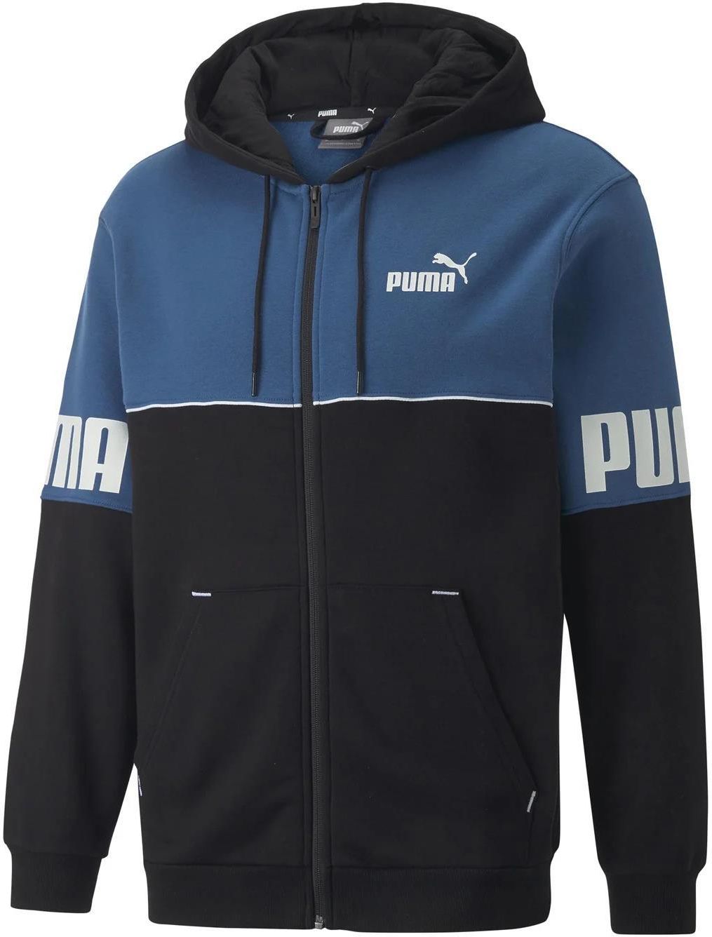Męska Bluza Puma Puma Power Colorblock Full-Zip Hoodie FL 84984117 – Niebieski - Ceny i opinie ...