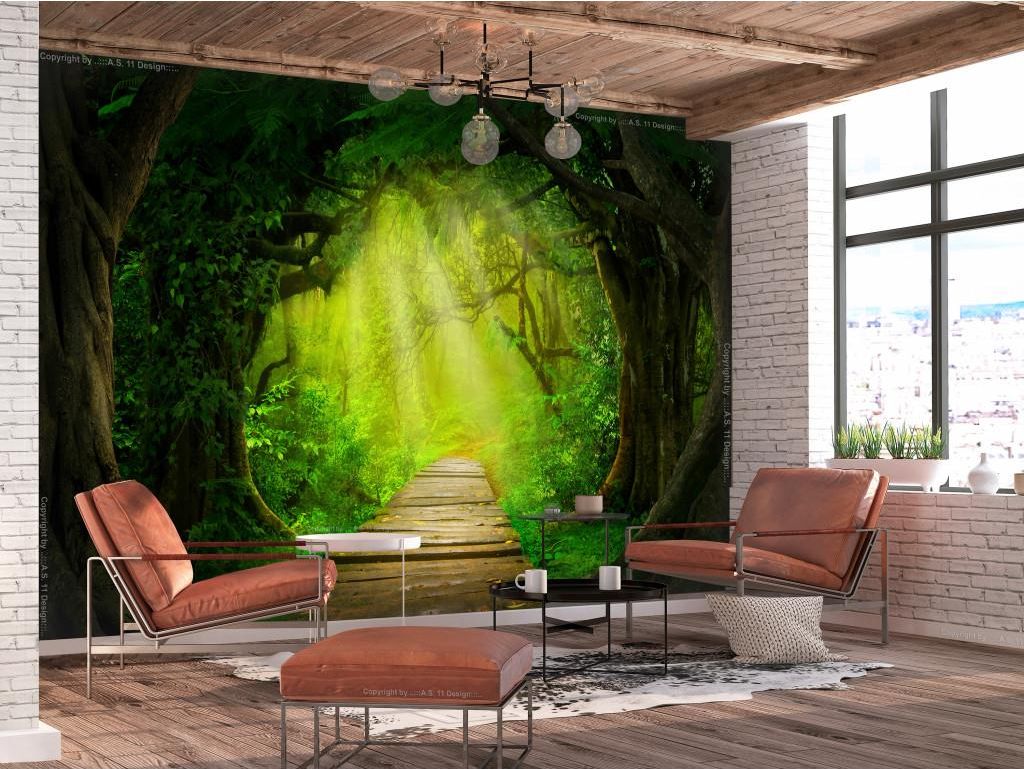 Bimago Fototapeta Magiczny Zakątek Zdjęcie Leśnej Ścieżki Oświetlonej W Słońcu 100x70 144590 ...