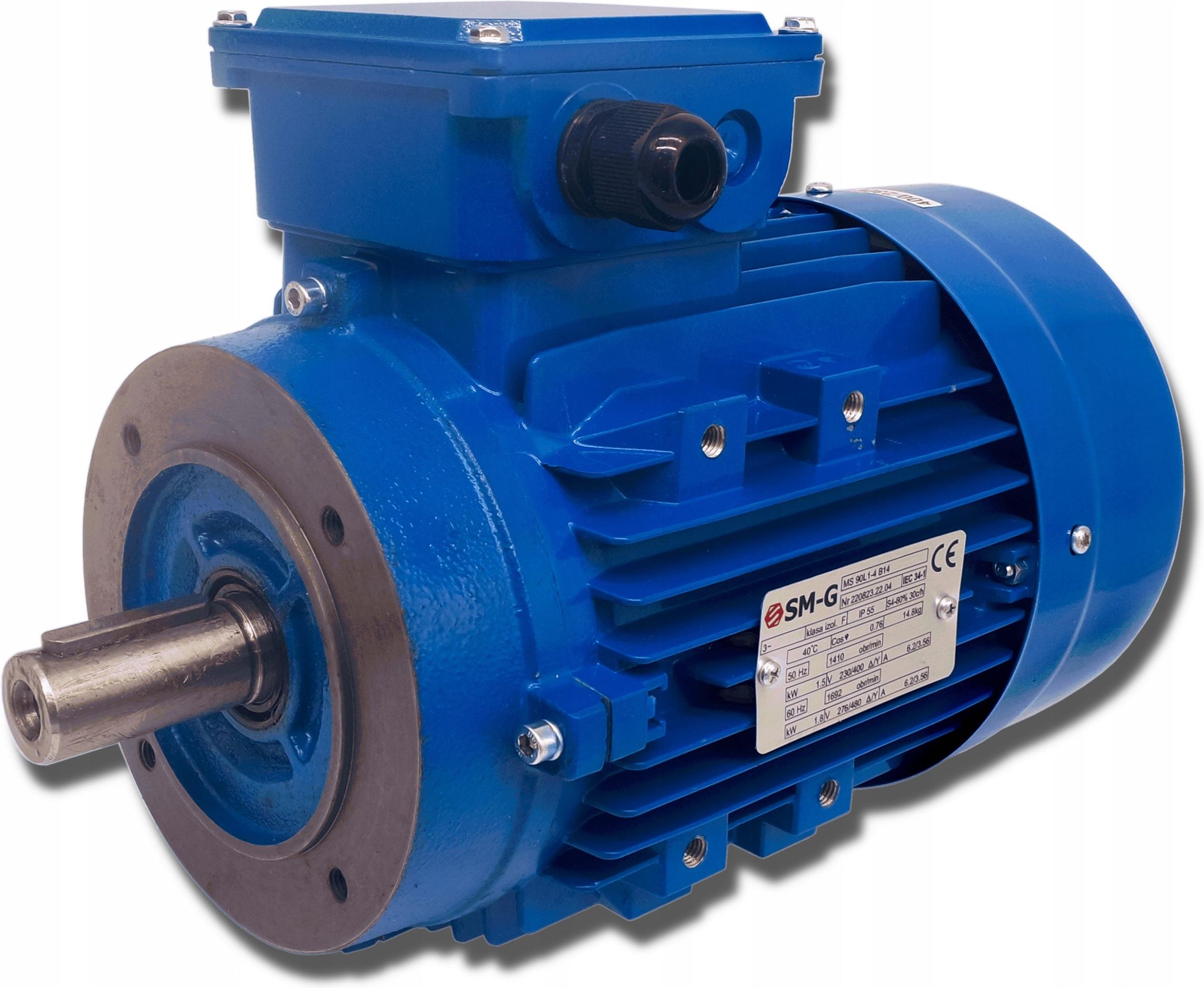 Sm-G Silnik Elektryczny 1,5Kw 230/400V 1400Obr 3Fazowy B14.Ms.90L.1-4 - Opinie i ceny na Ceneo.pl