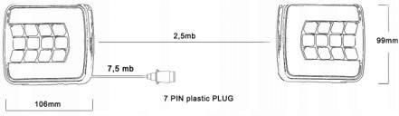 Kamar Lampa Tylna Led 4-Funkcje 2X25Led 12-24V 2szt. L1852 - Opinie i ...