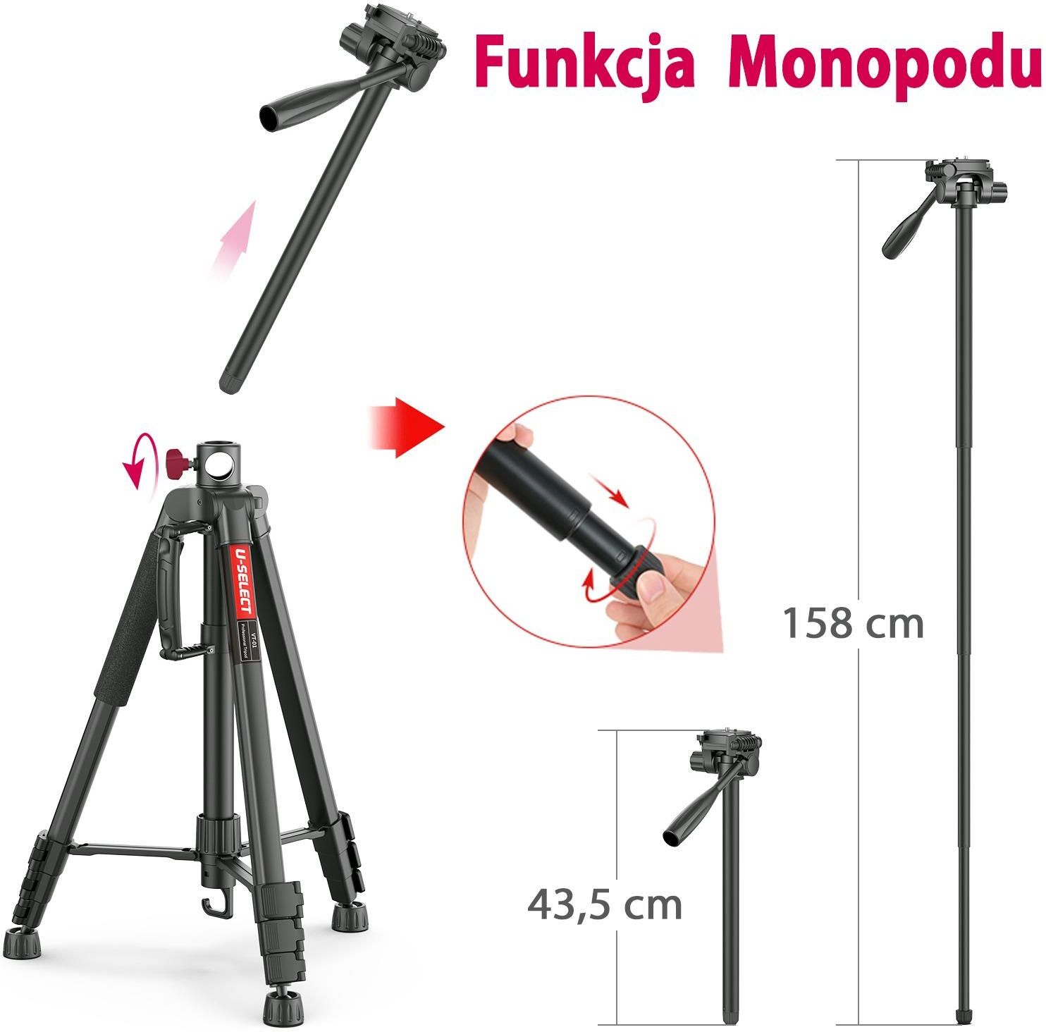 Statyw Statyw i monopod z głowicą 360° Ulanzi U-Select VT-01 - Ceny i ...