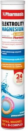 Tabletki musujące Pharmasis Elektrolity + Magnesium B-Complex 24szt ...