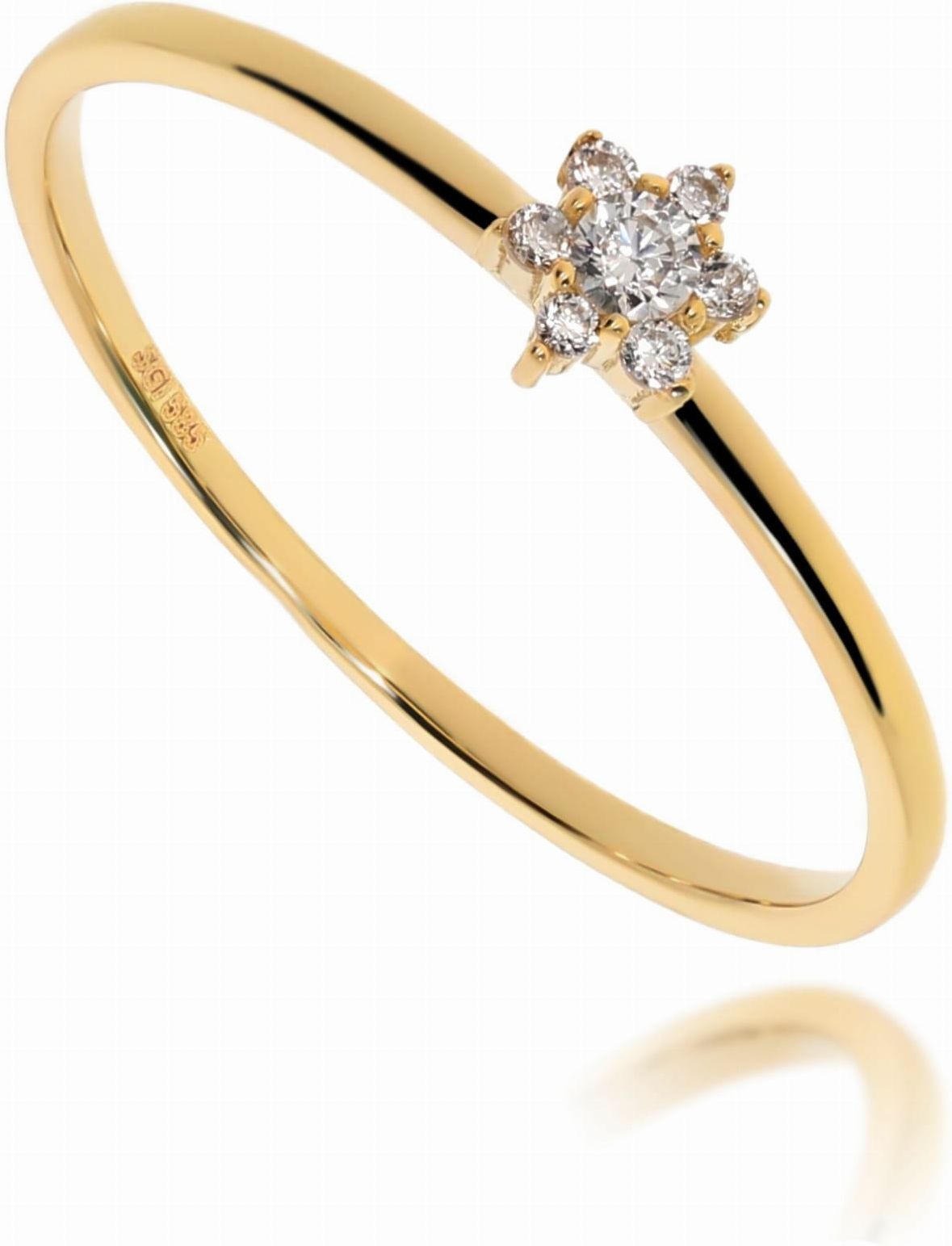 4Au Złoty pierścionek z cyrkonią Próby 585 gr. 0.8 (11) - Ceny i opinie - Ceneo.pl