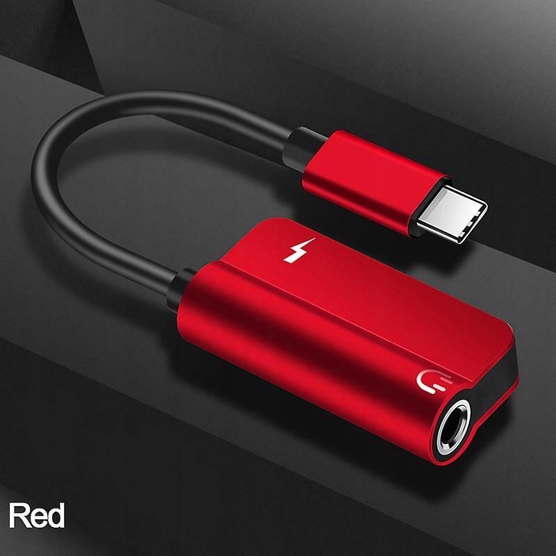 Lulek Usb C To 2 Audio Separator Adapter For Samsung S20 Czerwony ...